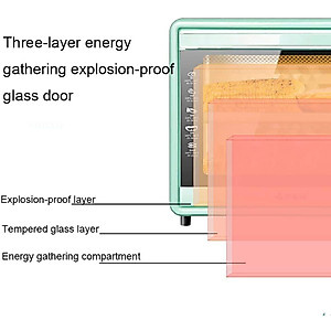 30L Mini Oven Adjustable Temperature Timing Four-layer Baking Position Household Baking Multifunctional Automatic Electric Oven for Baking Cakes And Bread Mini Ovens Happy Life