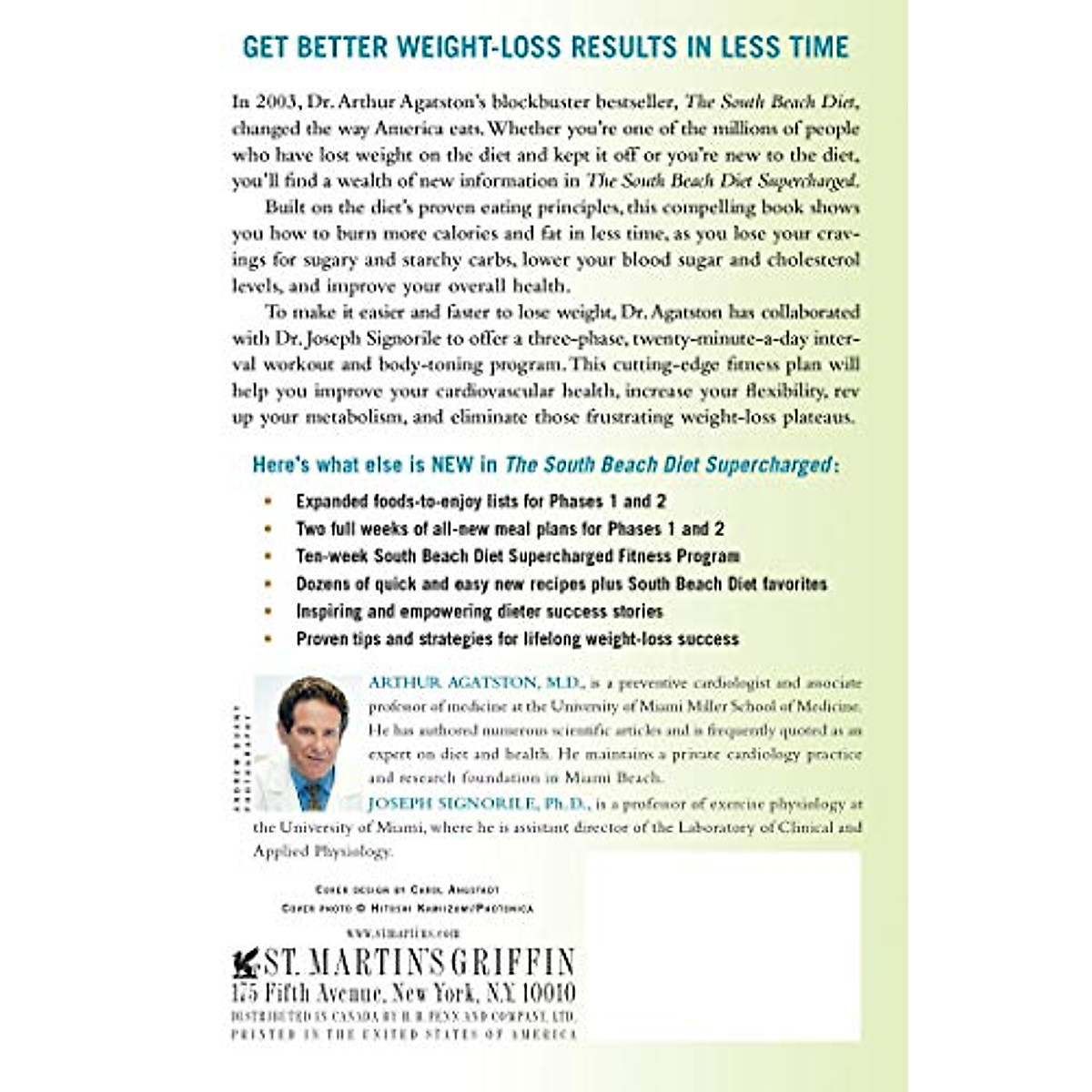 The South Beach Diet Supercharged: Faster Weight Loss and Better Health for Life