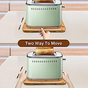 Small Appliance Slider for Kitchen Appliances - Under Cabinet Bamboo Slider for Coffee Maker, Espresso Machine, Blender, Air Fryer, Stand Mixer, Toaster, Moving Tray for Counter (11.8"W x14.2"D)