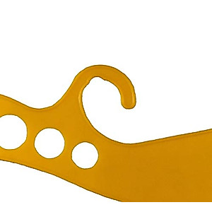 NAHANCO BRDCY Large Stockroom Rail Dividers with Curvy Body, Yellow (Pack of 25), 19"