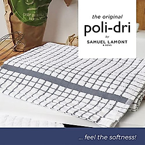 Samuel Lamont Poli Dri 100% Cotton Dish Towel - Charcoal Grey