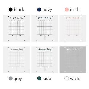 Acrylic Calendar - Personalized Family Dry Erase Wall Calendar
