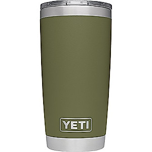 YETI Rambler 20 oz Tumbler, Stainless Steel, Vacuum Insulated with Standardr Lid, Olive