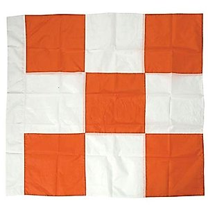 Safety Flag APF2G 36 by 36 Airport Flag, Orange and White