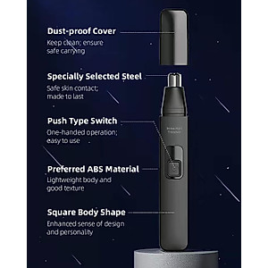 Ear and Nose Hair Trimmer Clipper Professional Painless Eyebrow & Facial Hair Trimmer for Men Women, Battery-Operated Trimmer