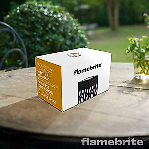 BRIGHTOLOGY Flamebrite Outdoor Pathway Solar Lights (4 Lights), Garden & Landscape Light l Flickering Glow, Wire-Free, Auto On/Off, Dusk to Dawn Technology