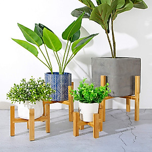 qiguch66 Storage Holder for Planting and Gardening,Wood Flower Pot Bonsai Rack Holder Home Garden Indoor Display Plant Stand Shelf - L