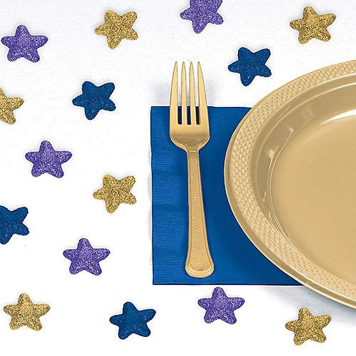 HollyDel Glitter Star Eid Table Scatter 32ct | Ramadan Celebration