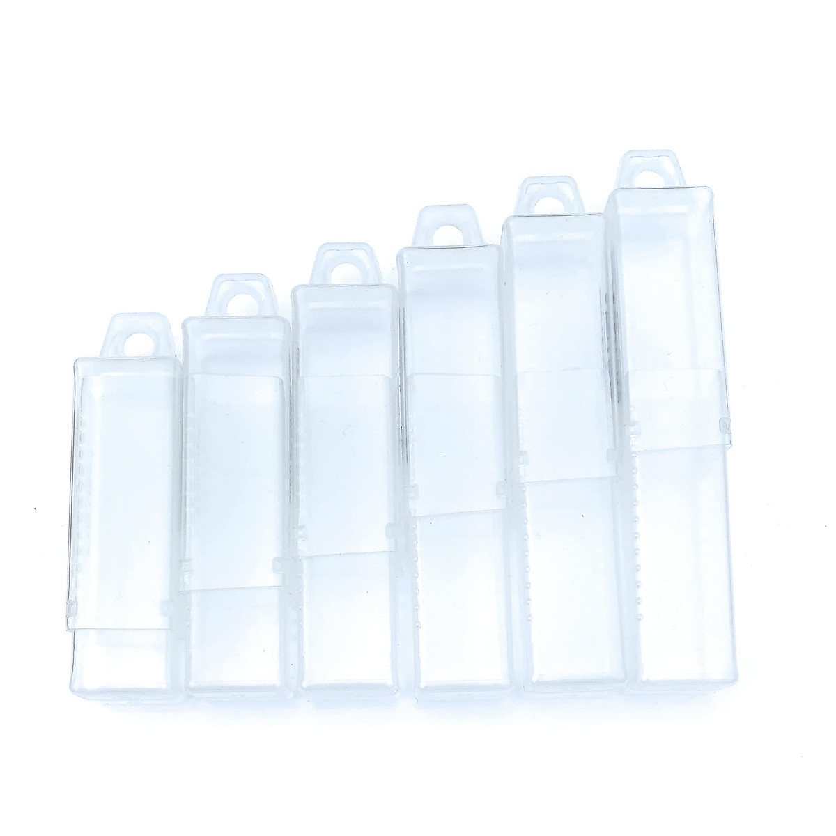 FTG USA 6 Piece Drill Bit Cases Designed as Storage Container for Adjustable Countersink Drill Bits, Small Containers, Plastic Boxes Used as Storage Case for Replacement Drill Bits