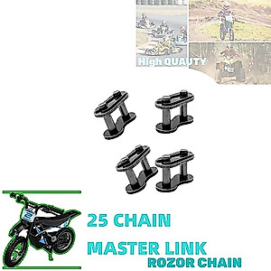 25 chain master link for Razor MiniMoto Electric Drive Electric Start Taotao Sunl Peace Jcl Baja Kazuma Falcon ATV Go Kart Go-Karts Quad