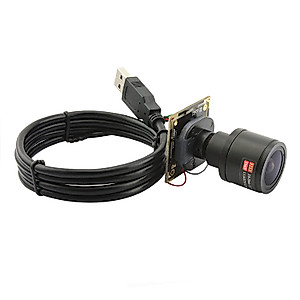ELP 2mp High Speed USB Camera Module with Manual Zoom Lens Mini 1080p Variable Focus USB Camera for Computer UVC USB2.0 Embedded Video Industrial Webcam Board for Close-up Image