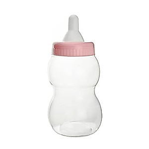 13" Jumbo Milk Bottle Coin Bank Baby Shower Favors (Light Pink)