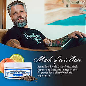 Maestro's Classic BEARD BUTTER | Anti-Itch, Extra Soothing, Hydrating Beard Creme For All Beard Types & Lengths- Mark of a Man Blend, 4 Ounce