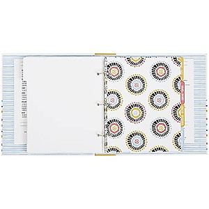 C.R. Gibson Bloom Pocket Page Book Binder with Recipe Index Cards, 8.5" W x 9.35" L, Multicolor