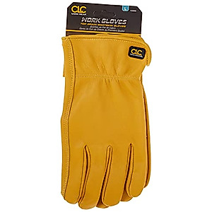 Custom Leathercraft2060L Top Grain Goatskin Work Gloves, Large, Gold