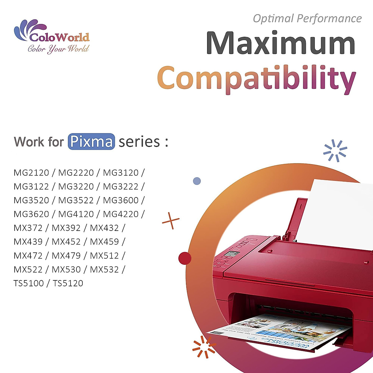 ColoWorld Remanufactured Ink Cartridge Replacement for Canon 241 CL-241XL for Pixma MG3620 MG3600 MX452 MG2120 MG3520 MX472 MG3220 MX432 MG2220 MX512 MG3122 MG3222 MG3120 Printer (1 Color)