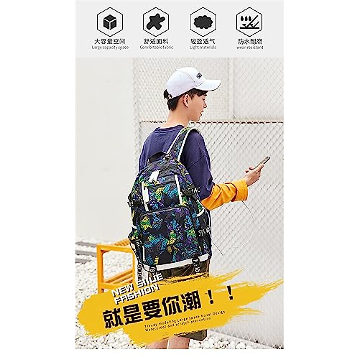 ISaikoy Plants vs. Zombies Backpack Bookbag Schoolbag Daypack Satchel Laptop Bag Color Blue6