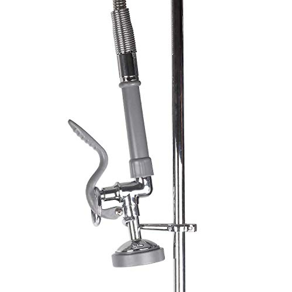 JZBRAIN Pre Rinse Spray Valve Commercial Faucet Sprayer Head 1.42 GPM High Pressure Dish Sprayer Nozzle Replacement Kit for Pre Rinse Faucet Chrome Polished (Grey)