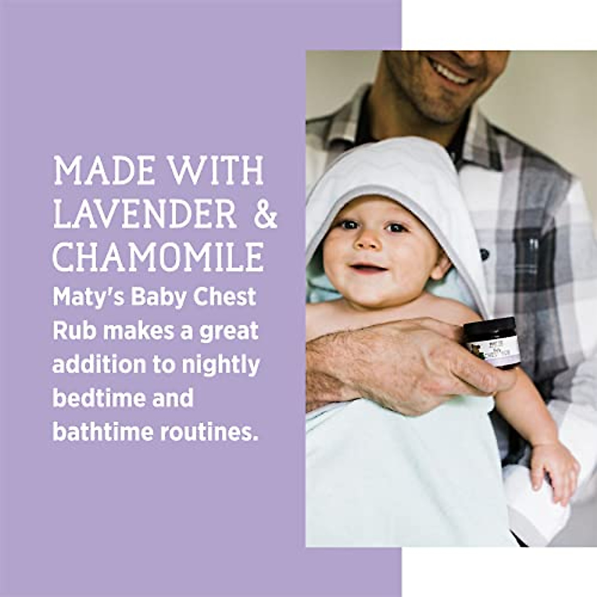 Matys Baby Chest Rub – Naturally Comfort, Soothe and Help Relieve Congestion in Babies 3 Months+, Petroleum Free – Made with Soothing Lavender and Chamomile, 1.5 oz – 2 Pack