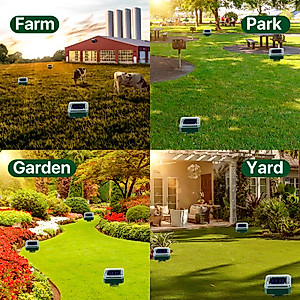 uollukoer Solar Mole Repellent Snake Repellent 2 Pack Outdoor Ultrasonic Gopher Control Spikes Waterproof Sonic Device Ultrasonic Gopher Repellent for Garden & Yard