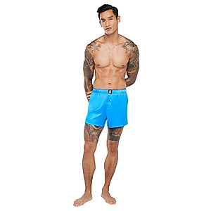 Savage X, Men's Satin Boxers, French Blue, M