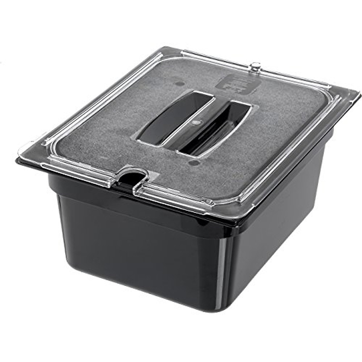 Carlisle FoodService Products 10231U07 StorPlus Half Size Polycarbonate Universal Handled Notched Food Pan Lid, Clear