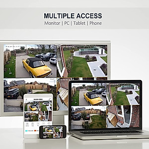 [True HD] SANSCO 2K Expandable 8CH Home Security Camera System with 1TB HDD, (4) 2MP CCTV Outdoor Waterproof Cameras 24/7 Continuous/Motion Recording