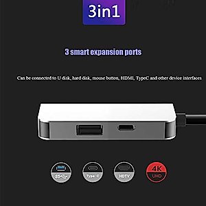 XUNMAIFHB Portable Docking Station,Type-c hub to hdmi Multi-Function Expansion Dock usb3.0 HD Converter USB-c hub with PD HDTV UHD Fast Transmission
