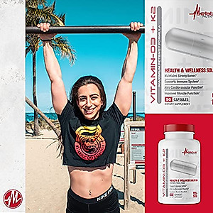 Metabolic Nutrition Vitamin D3 + K2, Bone and Heart Health Formula, Immune Support, 90 Veggie Caps Max Dose