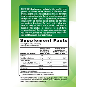 Nature's Truth Melatonin Gummies | 1mg | 60 Count | Cherry Pomegranate Flavor | Vegan, Non-GMO & Gluten Free Supplement