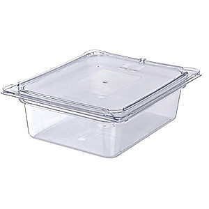 Carlisle FoodService Products 10221B07 StorPlus Half Size Food Pan, Polycarbonate, 4" Deep, Clear