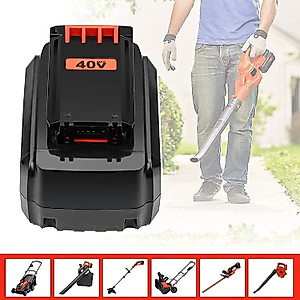 40V 3.0Ah Replacement Battery for Black and Decker 40V Battery LBX2040 LBXR36 LBXR2036 LST540 LCS1240 LBX1540 LST136W Compatible with Black Decker 40V String Trimmer Mower Tools(Orange)