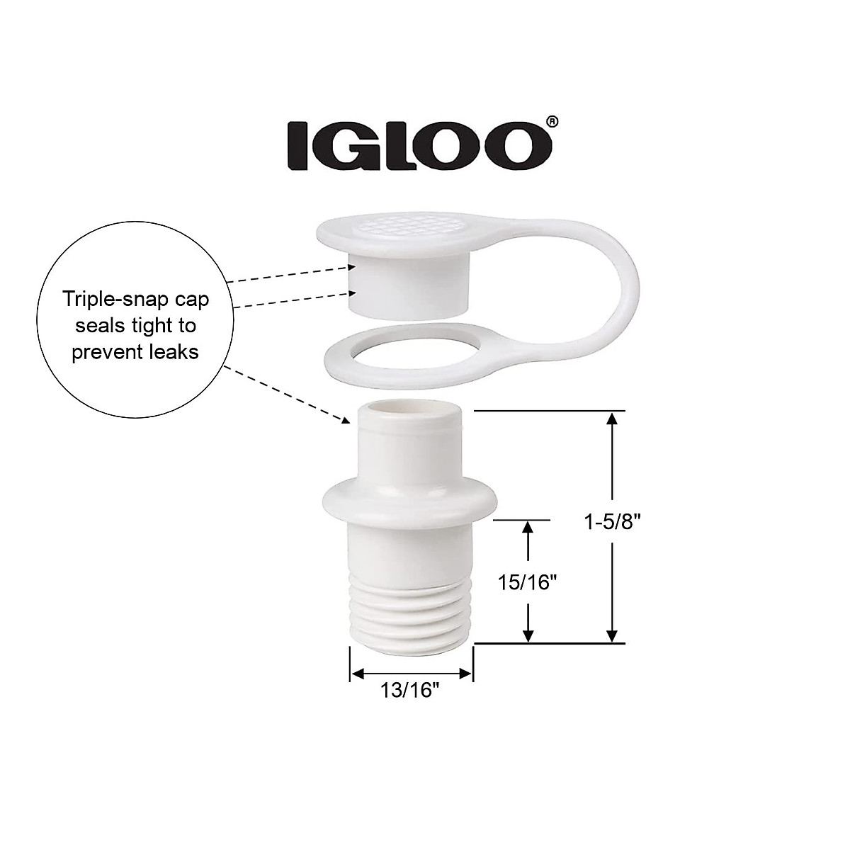 Igloo Replacement Triple Snap Drain Plug