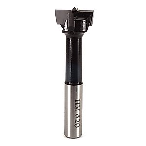 Whiteside Router Bits DH20-70 Right Hand Rotation Hinge Boring Bit with Carbide Tipped 20mm Cutting Diameter and 70mm Overall Length