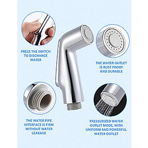 Handheld Toilet Bidet Sprayer for Toilet-Bathroom Diaper Sprayer for Kitchen, Adjustable Water Pressure Control for Feminine Wash Baby Wash
