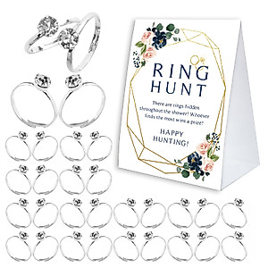 Bridal Shower Ring Game, Ring Hunt Bridal Shower Game 30 fake rings, bridal shower decorations, wedding games, bachelorette party games for guests - RH08