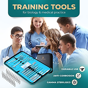 Advanced Dissection Kit Biology Lab Anatomy Dissecting Set with Stainless Steel Scalpel Knife Handle Blades for Medical Students and Veterinary by InstaSkincare