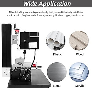 60W 12000RPM Mini Milling Lathe，100-240V DIY Mini Lathe Mini Miller，Mini Metal Lathe DIY Miniature Milling Machine Miller