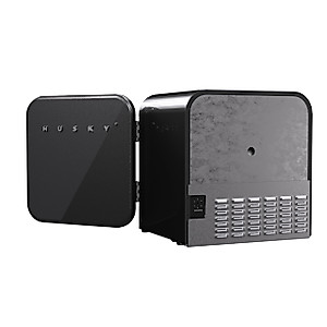 Husky Retro Mini Refrigerator with 1.5 Cu.ft./43L Capacity, Countertop Black Mini Fridge with Reversible Door, Retro Mini Fridge, Freestanding Retro Small Fridge for Bedroom, Bar, and Office