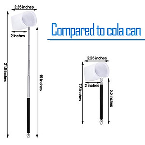 2 Pieces Fish Tank Shrimp Net Extendable Handle Shrimp Net Aquarium Stainless Steel Small Fishing Net Fish Shrimp Skimming Net with Adjustable Handle for Aquarium Fish Tank Pond (5 cm, Blue, Black)