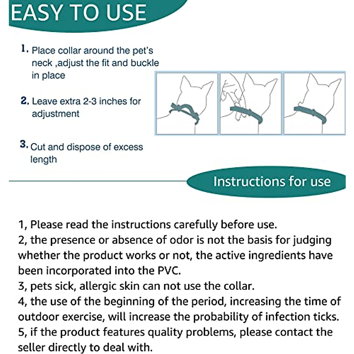 Flea and Tick Collar for Large Dogs - Natural Prevention, Control, and Treatment with Waterproof and Safe Ingredients - Includes Free Comb and 2-Pack (27.5 inches)