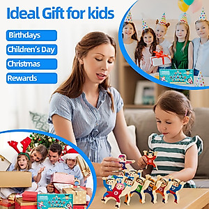 moopok 16Pcs Wooden Stacking Toys,Circus Hercules Acrobatic Troupe Toy, Balancing Building Blocks Game Toddler puzzle Toys,for 3 4 5 6 Years Kids Adults