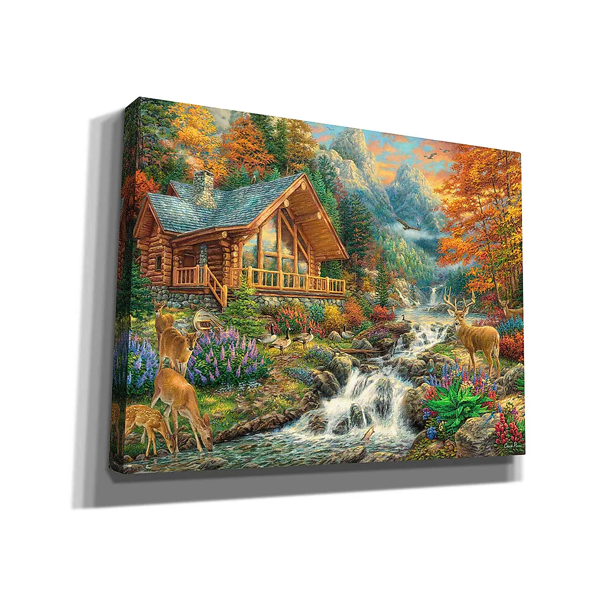 Epic Graffiti 'Alpine Serenity' by Chuck Pinson, Canvas Wall Art, 16"x12"