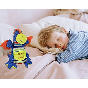 Maison Chic Plush Tooth Fairy Pillow for Little Boys and Girls About to Loose a Tooth (Dragon, Drake)