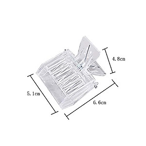 5 Pieces Queen Bee Cage Catcher Clips Plastic Queen Catching Tool Queen Catcher Queen Bee Catcher Queen Bee Cage Bee Queen Marking Catcher for Safely Capture and Store The Queen Bees, Transparent
