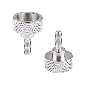 CAMVATE M4 Thumb Screw Button Head Cap Screw Brass Nickel (2 Pieces) - 1988