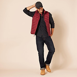 Amazon Essentials Men's Flannel Shirts, Long-Sleeve, Slim-Fit, Two-Pocket, Plaid, Large, Black