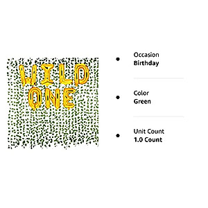 16 inch Happy Birthday Balloons, Birthday Banner, Birthday Decorations, and 12 Pieces Artificial Ivy Garland (Wild One)