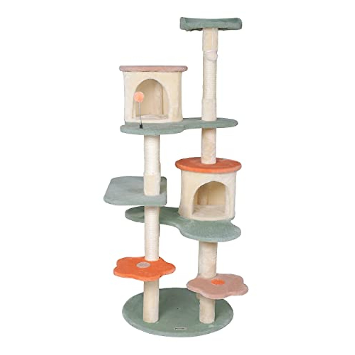 HYABi 63 inch cat Tree Creative Flower cat Climbing Frame cat Apartment with Flower Rest Platform(Large 7 Platforms)