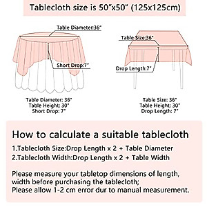 B-COOL Sparkly Tablecloth Rose Gold Sequin Tablecloth Sparkly Glamorous Tablecloth Wedding Party Decoration 50x50 inch Table Cover